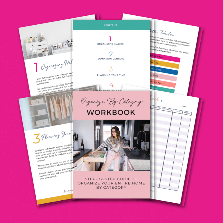 Organizing By Category Workbook - The Organized Mama Shop