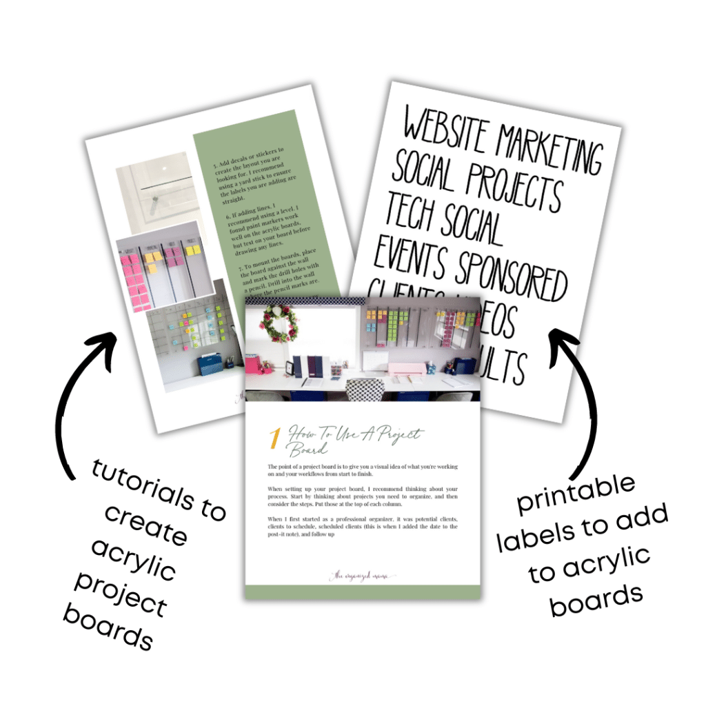How To Make A Project Board Workbook - The Organized Mama Shop