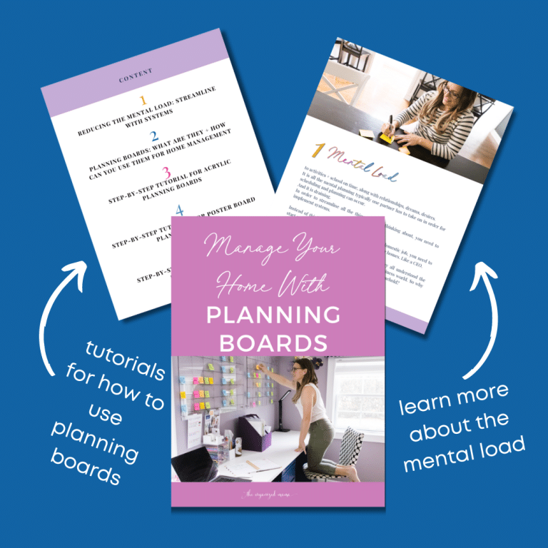 Manage Your Home With Planning Boards eBook - The Organized Mama Shop